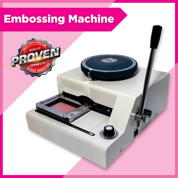 Embossing Machine for ID Cards Heavy-Duty Can Emboss Letters / Numbers ...
