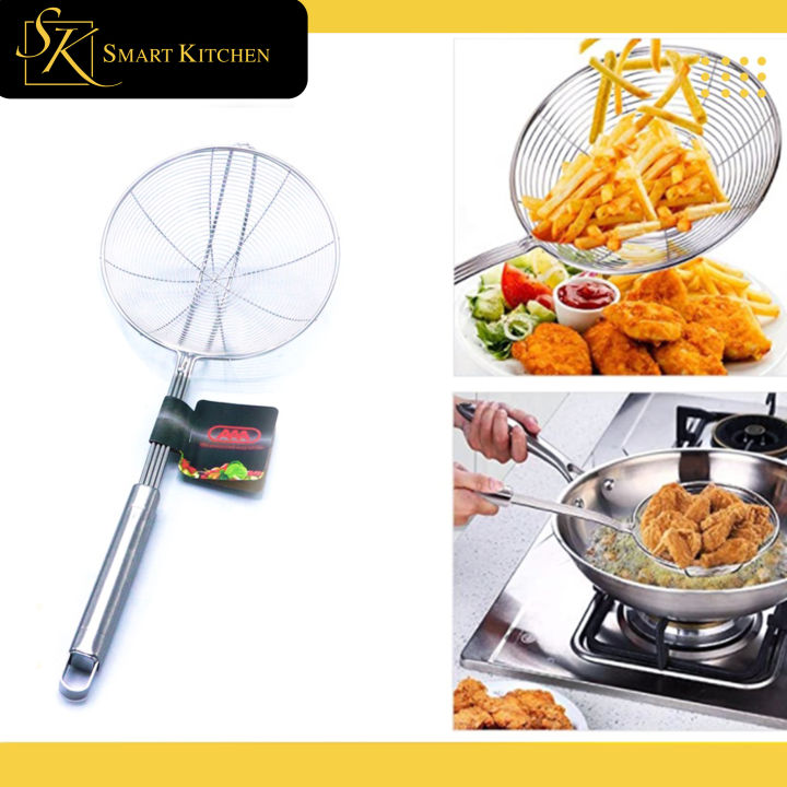 SKIMMER STAINLESS HANDLE pangsala filter noodle filter kitchenware ...