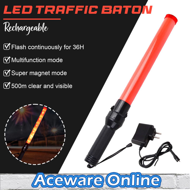 54cm Baton Light Traffic Baton Light Rechargeable Security Baton Led ...