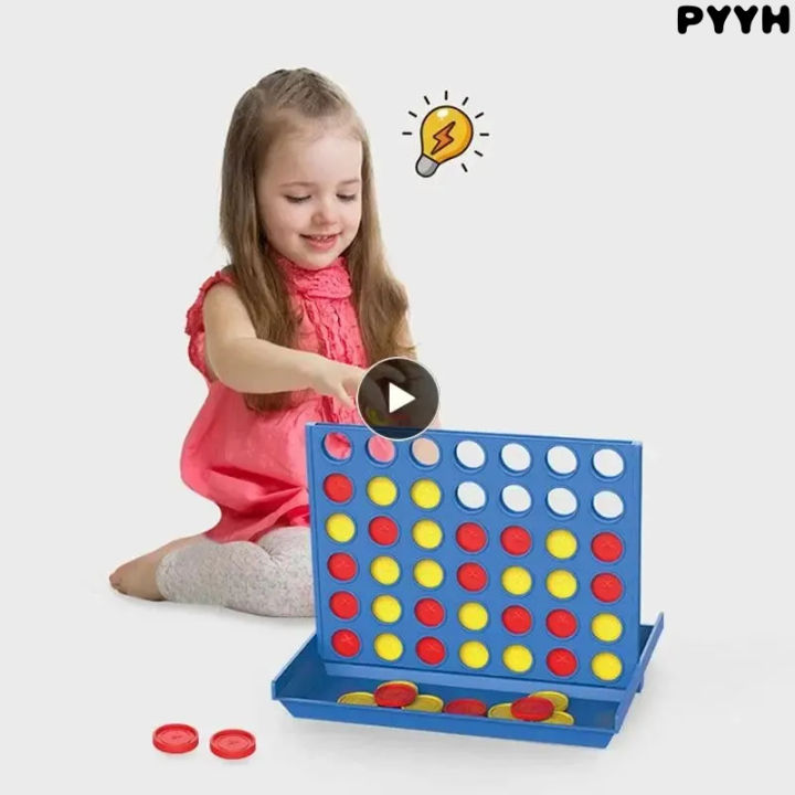 New Connect 4 In A Line Board Game Kids Educational Toy Family Travel ...