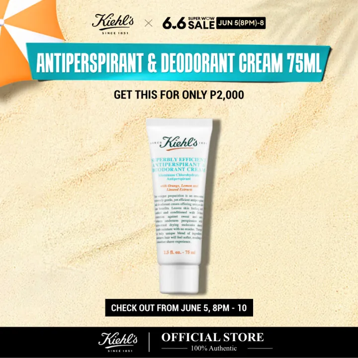 Kiehl’s Superbly Efficient Antiperspirant & Deodorant Cream – 75ml ...