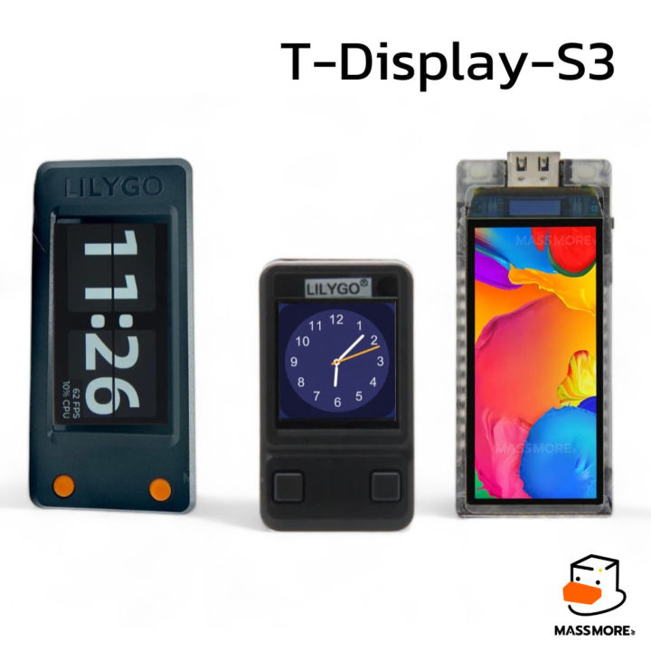 โมดูลหน้าจอ T-Display-S3 1.9 T-QT ESP32-S3 TDisplay AMOLED 1.91 ESP32 TTGO Lilygo LVGL Arduino ...