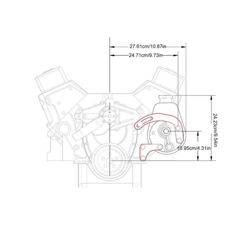 Power Steering Pump Bracket Steering Kit SBC with High Performance for ...