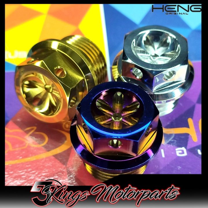 COD (PER PC) HENG STAINLESS ENGINE OIL CAP YAMAHA XMAX HONDA RAIDER ...