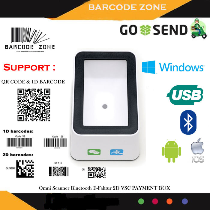 2D BLUETOOTH OMNI BARCODE SCANNER VSC PAYMENT BOX - SCANNER DANA ...