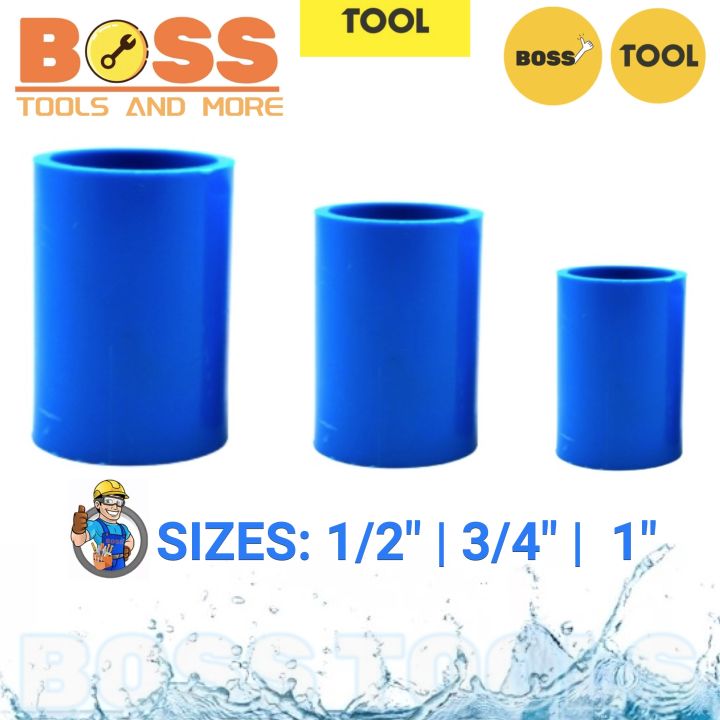 PVC BLUE COULPING 1/2" 3/4" 1" Water pipe fittings | Lazada PH