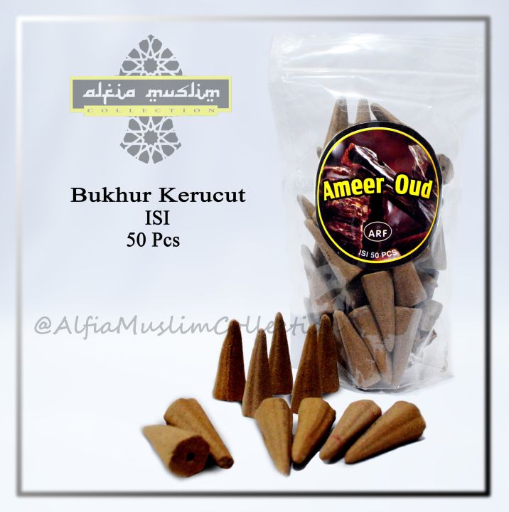 Buhur Ammer Oud Bukhur Dupa Gahru Kerucut Pengharum Ruangan isi 50 pcs ...