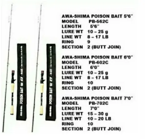 AWASHIMA POISON BAIT CASTING ROD BUTT JOINT | Lazada