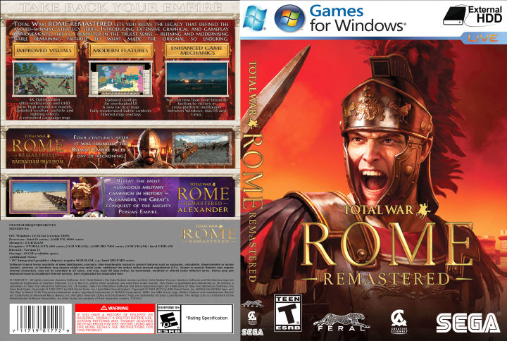 Total War: ROME REMASTERED PC GAME Offline [Pendrive INSTALLATION] | Lazada