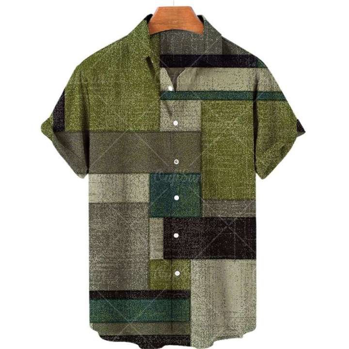 Hawaiian Party Casual Beach Men Wide Fashion Summer Short Sleeve Shirt ...