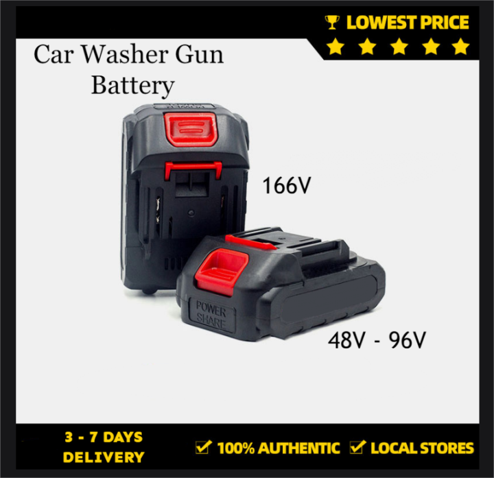 Car Washer Gun Battery 48V, 96V, and 166V Pressure Battery Rechargeable ...