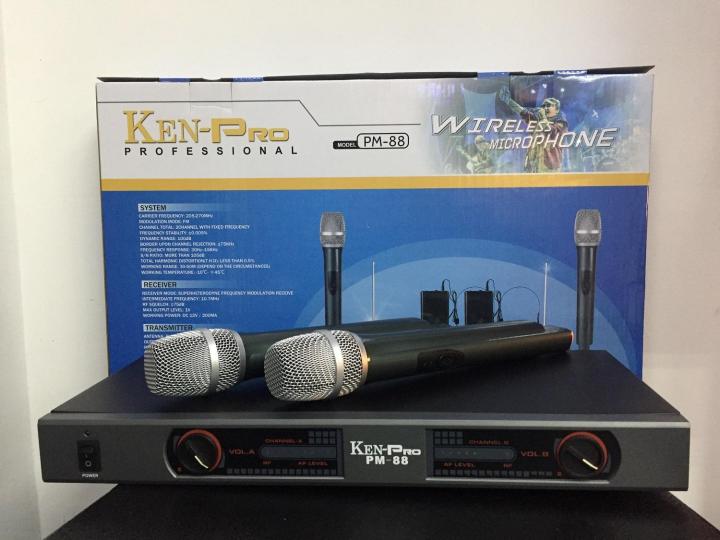 KEN-PRO PM-88 Dual Channel VHF Wireless Microphone ( 2 Handheld) | Lazada