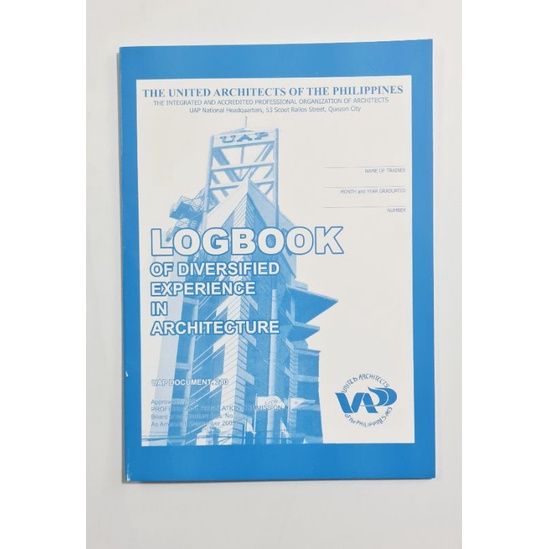 Logbook Of Diversified Experience in Architecture with UAP seal | Lazada PH