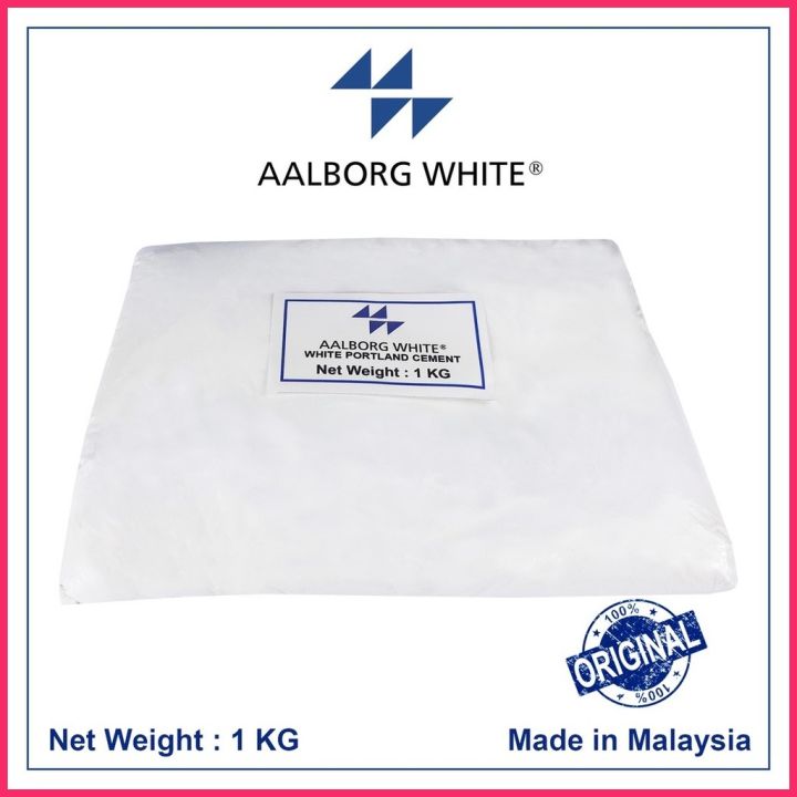 ∆ Aalborg White Portland Cement Powder 1KG Original Made In Malaysia ...