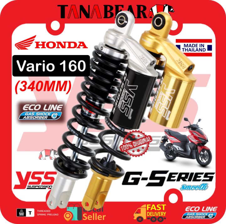 YSS Vario160 (340MM) Eco Line G-Series. Adjustable absorber monoshock Vario 160 Honda, Original ...