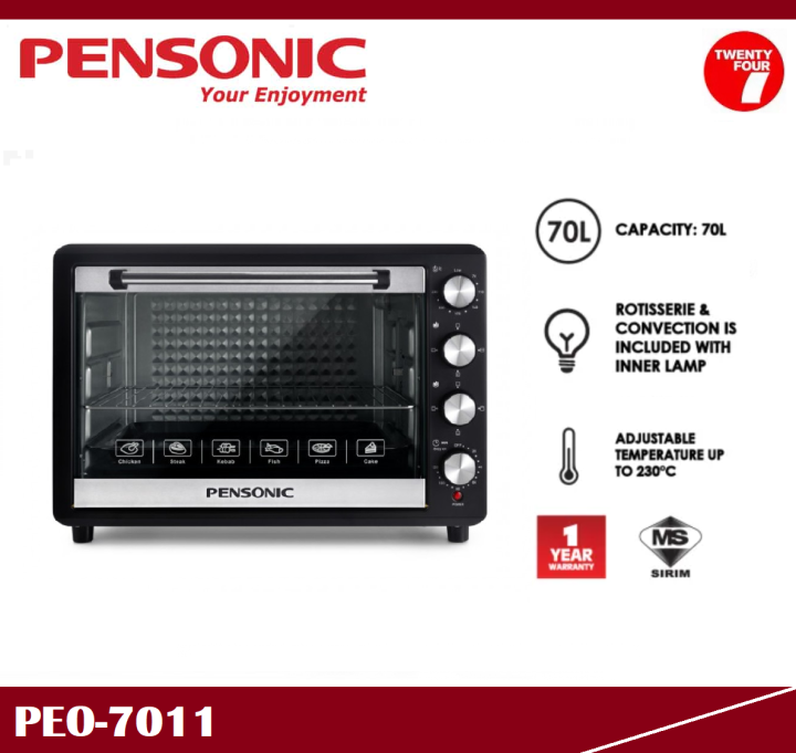 PENSONIC Electric Oven 3D Diamond Surface Inner Wall (70L) | PEO-7011 ...
