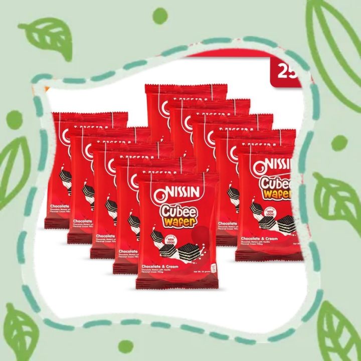 Nissin Cubee Wafer Chocolate & Cream 25g X 10 | Lazada PH