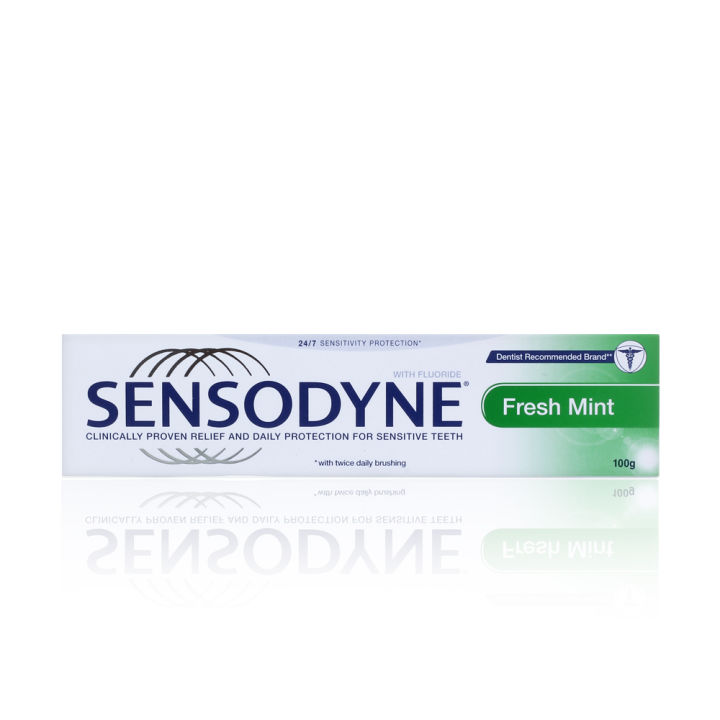 Sensodyne Fresh Mint Toothpaste for 24/7 Sensitivity Protection + Fresh ...
