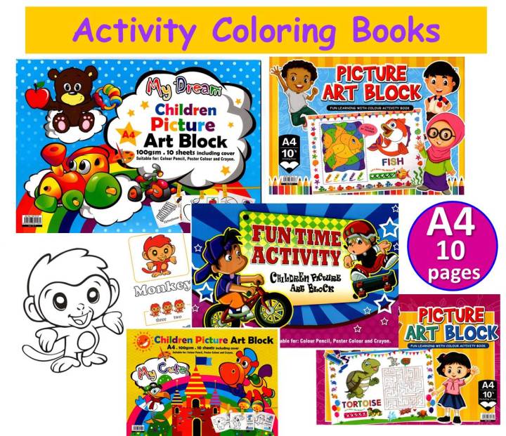 Children Coloring Book Activity Book Kindergarten Coloring (Buku ...