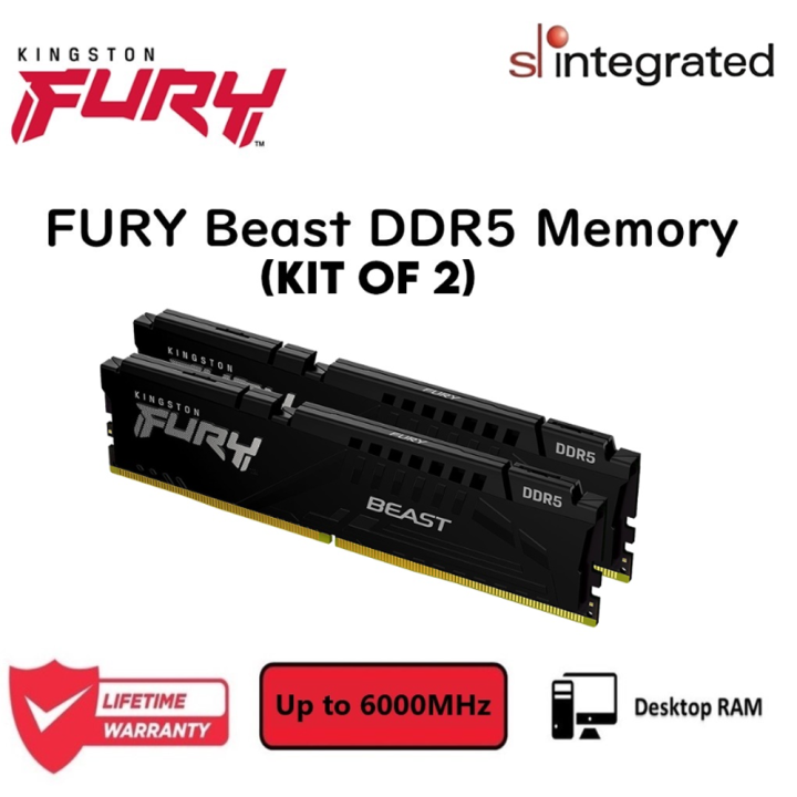 Kingston FURY Beast DDR5 Gaming PC RAM 5200Mhz/5600MHz/6000Mhz(CL40 ...