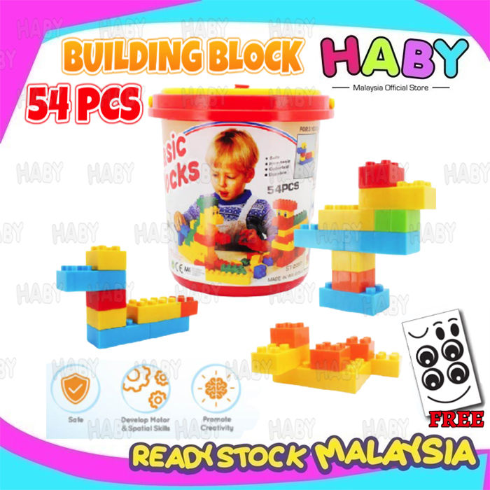 SUNTA Basic Creative Safety Building Block 54pcs FREE Sticker - Made in ...