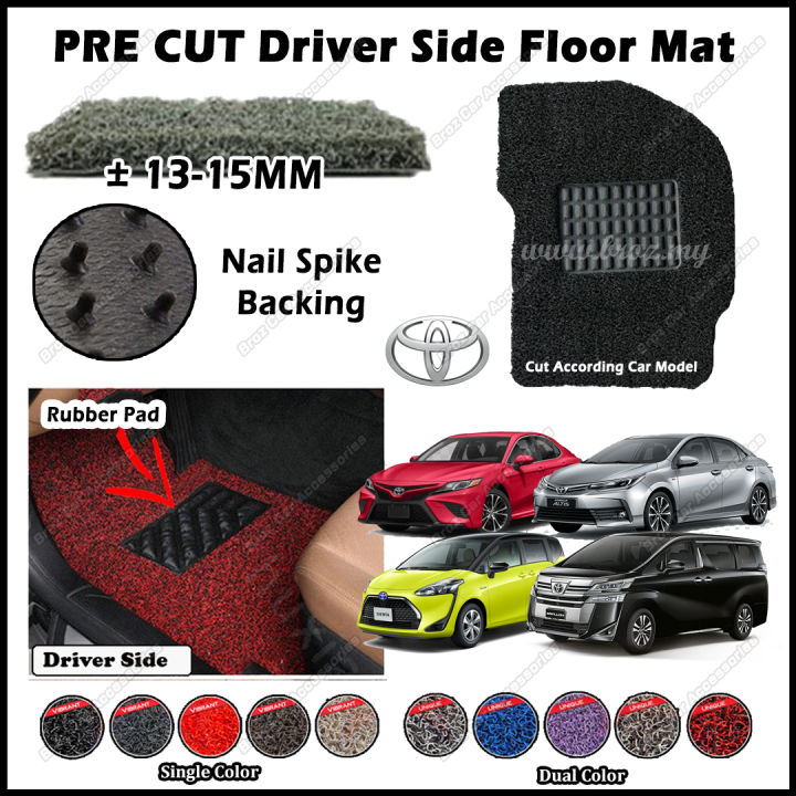 PRE CUT OEM PVC 1 PCS DRIVER SIDE CARPET 15MM Customized Coil Floor Mat ...
