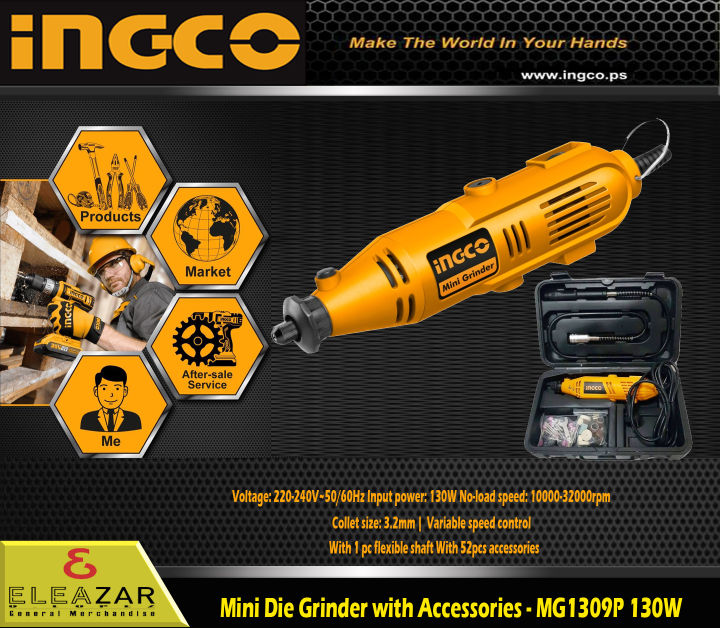 Ingco Variable Mini Drill Rotary Die Grinder Toolkit MG1309 upgraded ...
