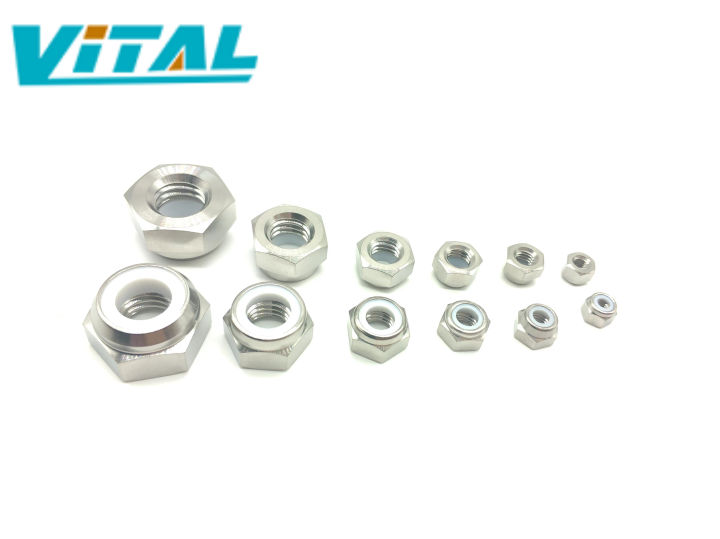 1pc Vitaltitanium Titanium nylon lock Nut Titanium Nut ti nut M3 M4 M5 ...