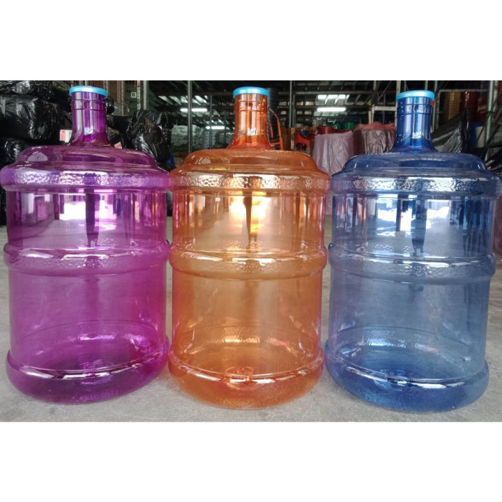 Round Water Dispenser Colored Container 20L w/free non spill half cap w ...