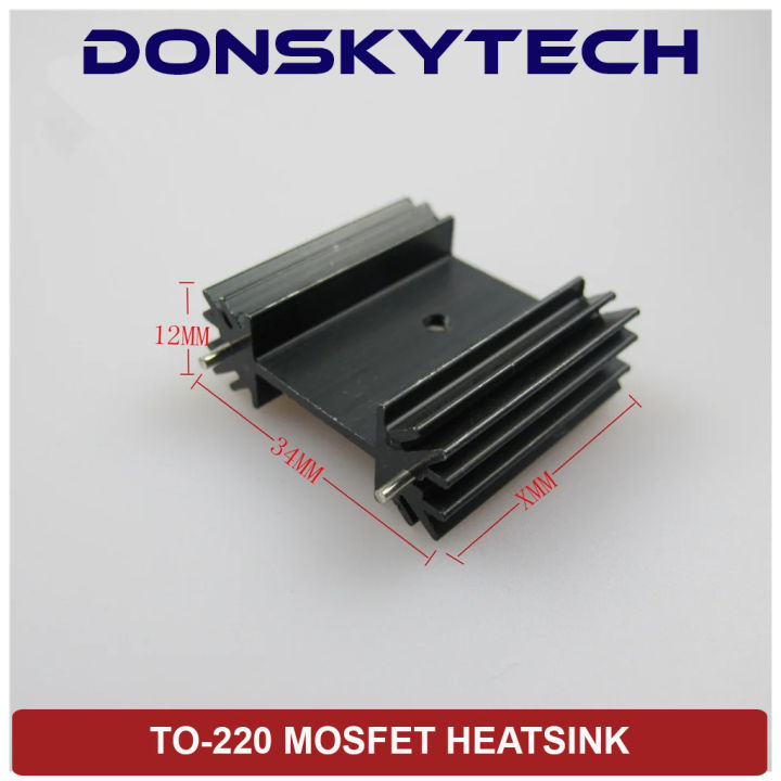 TO-220 MOSFET Aluminum Heat Sink 34*12*30 MM Radiator Cooling Heatsink ...