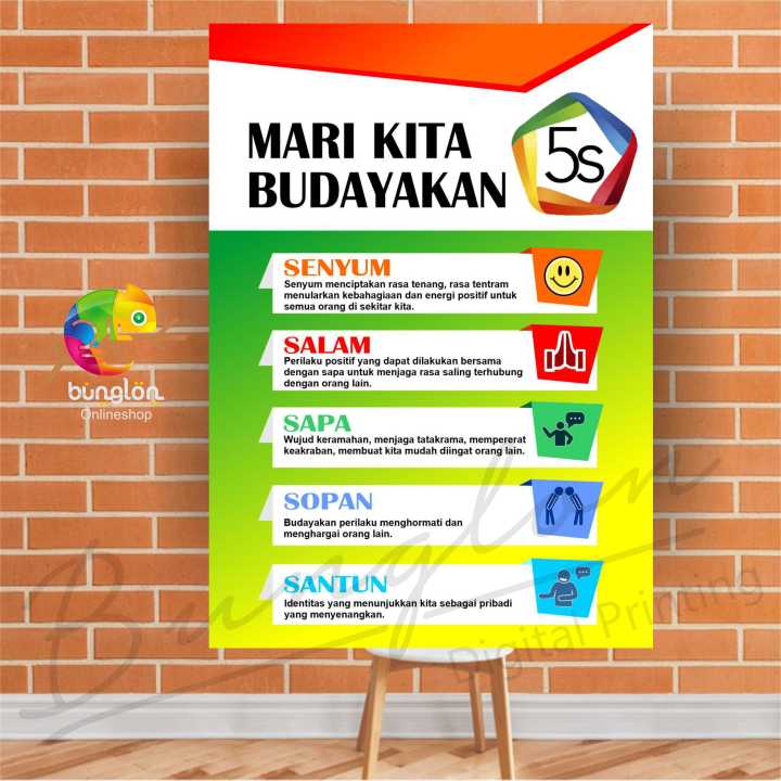 Poster Budayakan 5S , Poster Anak SD | Lazada Indonesia Poster Budayakan 5S , Poster Anak SD | Lazada Indonesia