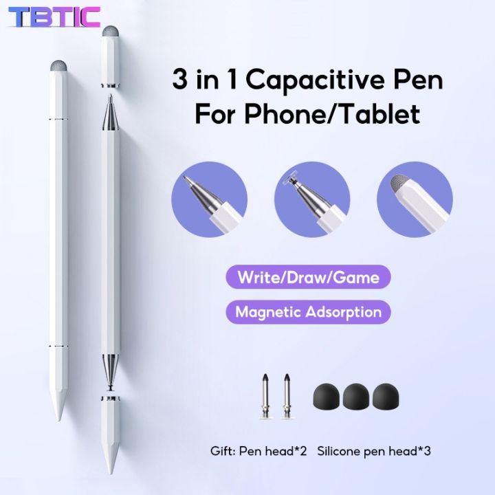 Universal 3 In 1 Stylus Capacitive Pen For Ipad Matepad Phone Touch