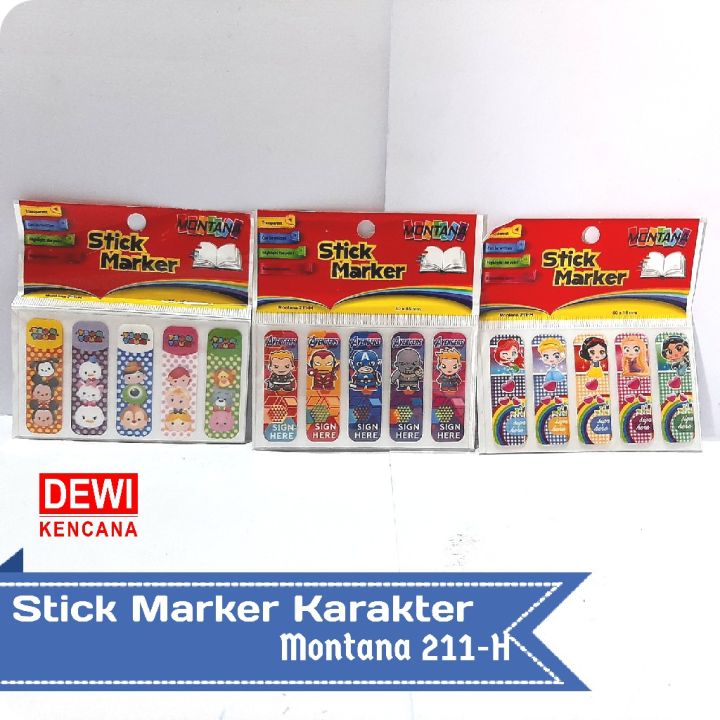 Sticker Marker Montana Stick Note Hologhram Karakter Kartun 211-H ...