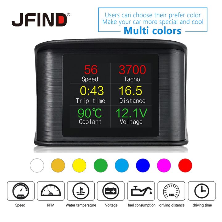 HUD P10 Car OBD 2 OBD2 Meter Smart Digital Head up display Scanner ...