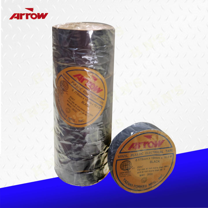 ARROW Vinyl Plastic Electrical Tape ( 1 pc / 10 pcs stack ) 0.175mm x ...