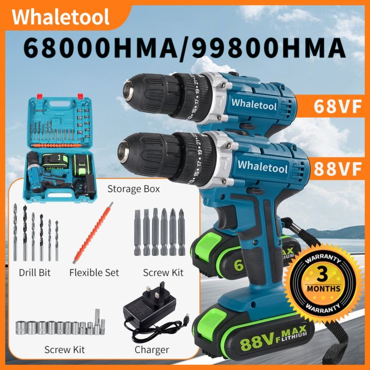 18V Cordless Brushless Electric Drill Impact Screwdriver High-power ...