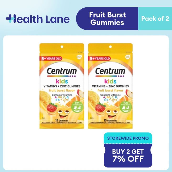 Centrum Kids Multivitamin Gummies Fruit Burst 15s - Pack of 2 | Lazada PH