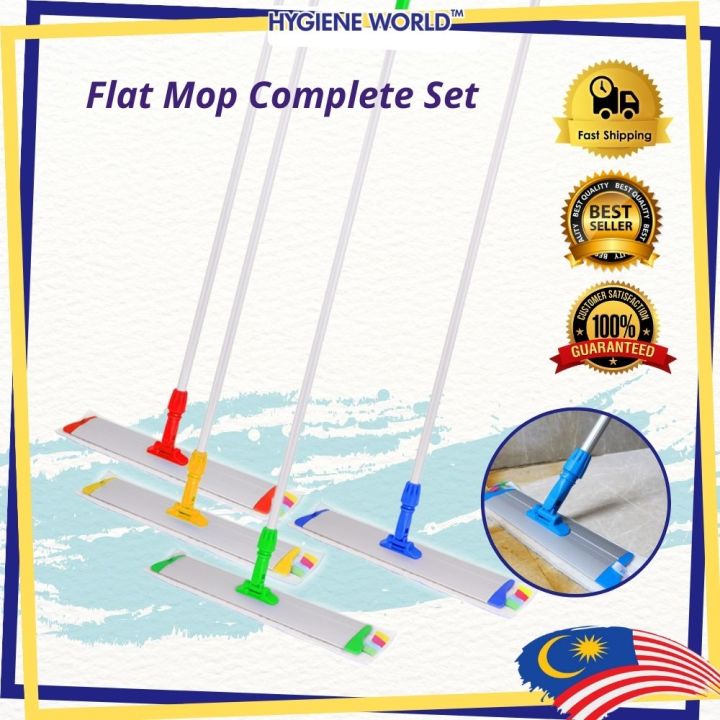 CT Flat Mop Complete c/w Handle / Microfiber Flat Mop Set / Microfiber ...