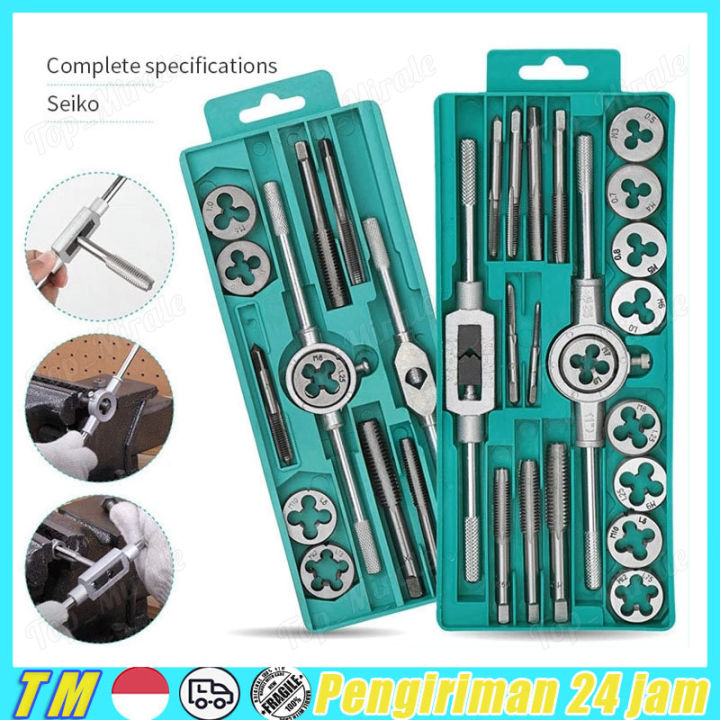 12 Pcs 20 Pcs Hand Tap And Die Set Alat Snai Dan Tap Ulir Baut Senai ...