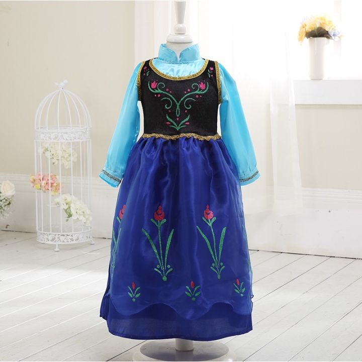 Kids Princess Elsa Cosplay Costume Set Frozen Dress Costume Princess ...
