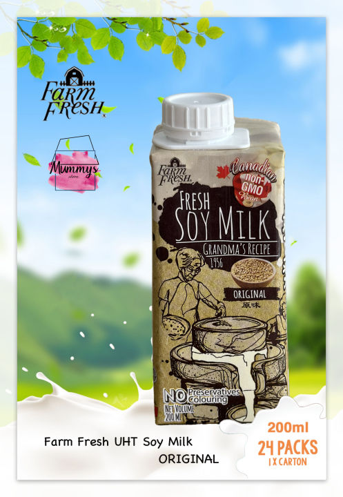 Farm Fresh UHT Soy Milk / Susu Soya Original 200ml x 24 Packs | Lazada