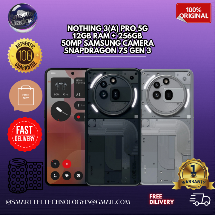 Nothing Phone (3a) Pro 5G l 12GB RAM + 256GB ROM l 6.77” flexible ...