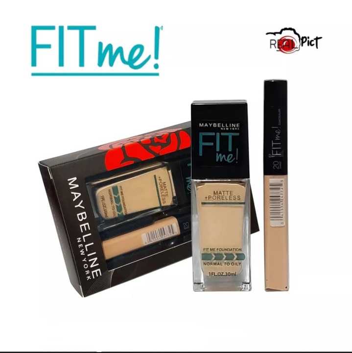 Paket Makeup Set Terlaris Maybelline FIT me 2 in 1 - Foundation dan ...