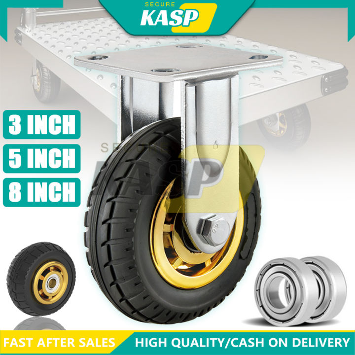 3 To 8 Inch Heavy Duty Fixed Caster Wheels Noise Reduction Wear ...