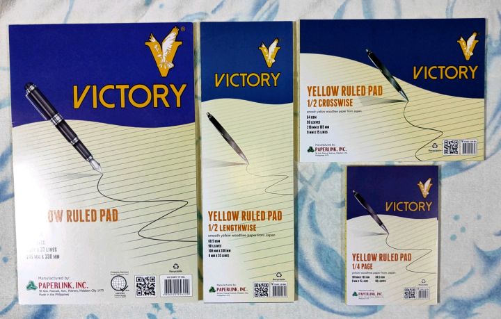 Victory Yellow Paper. 64 gsm. 90 Leaves. Whole, 1/2 Crosswise, 1/2 ...