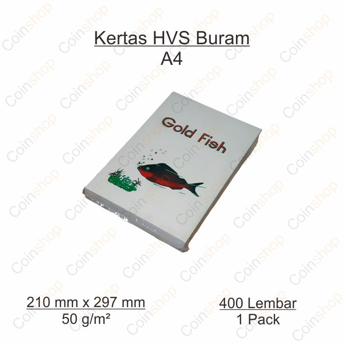Gold Fish Kertas Buram HVS A4 50 Gram 400 Lembar Per Pack | Lazada ...