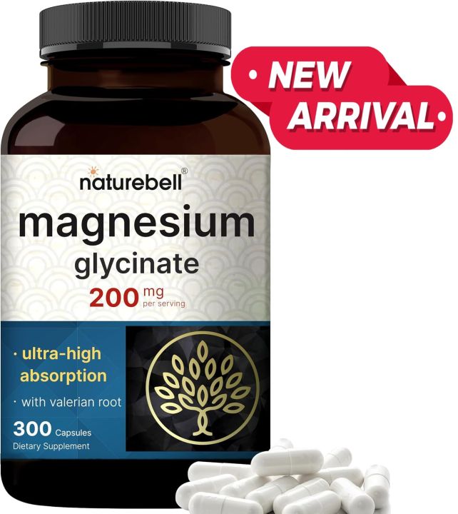 Real Magnesium Glycinate 300/180 Capsules Superior Absorption for ...