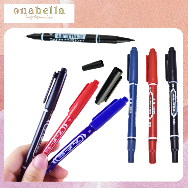 Double Head Skin Marker Body Art Tattoo Skin Oily Marking Pen Double ...