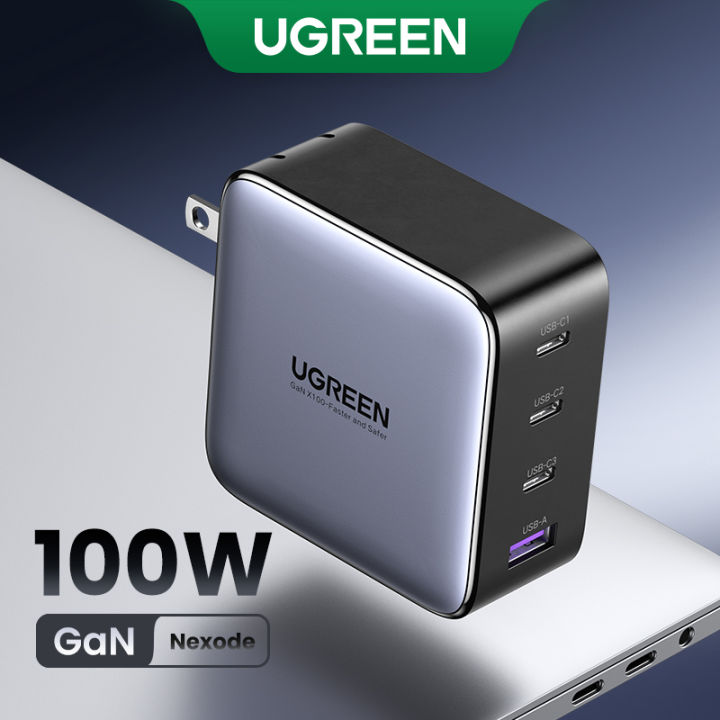 UGREEN 100W GaN Fast Charging Charger with 3 USB C Ports 1 USB A Port | Lazada PH