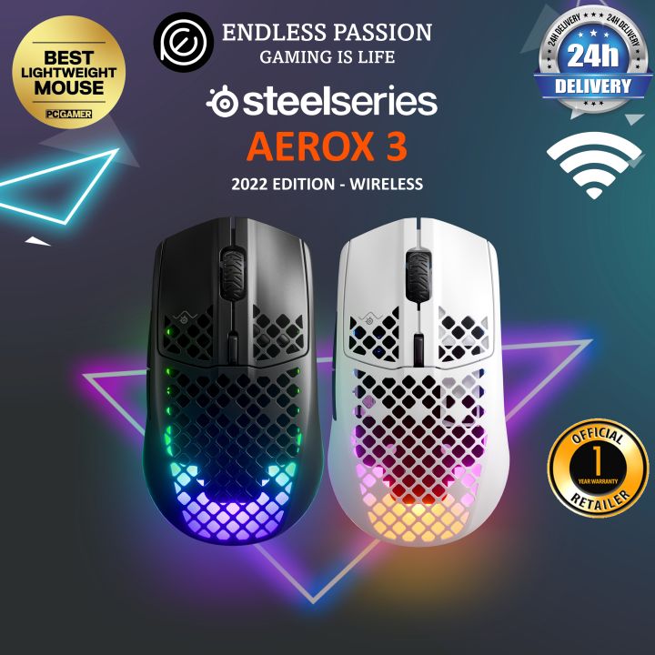 SteelSeries Aerox 3 Wireless 2022 Edition Super Light Gaming Mouse ...